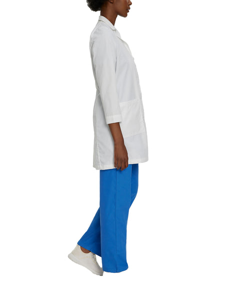 Essential - Women's 3-Pocket Full-Length White Lab Coat – Scrubs Uniforms