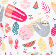 Women's Vicky Sloth Party Print Scrub Top - Scrubs Uniforms