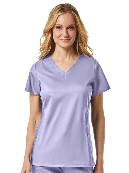 EON - Women's Sporty Mesh Panel Solid Top – Scrubs Uniforms