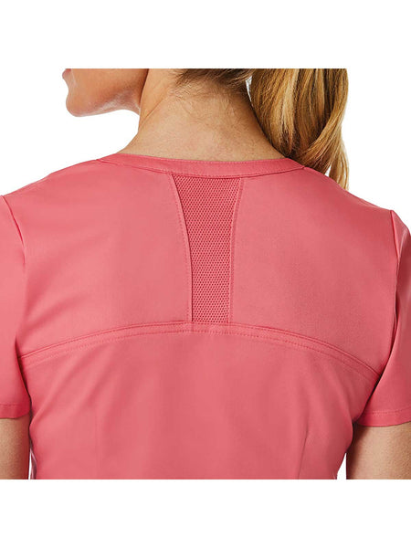 EON - Women's Back Mesh Panel Shaped V-Neck Top – Scrubs Uniforms