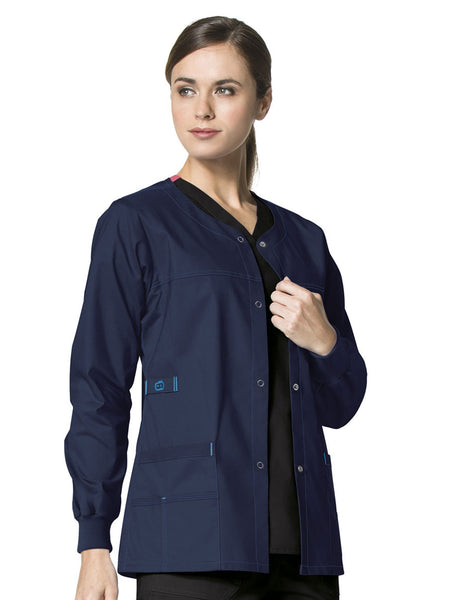 WonderFlex - Women's Constance Snap Front Solid Scrub – Scrubs Uniforms