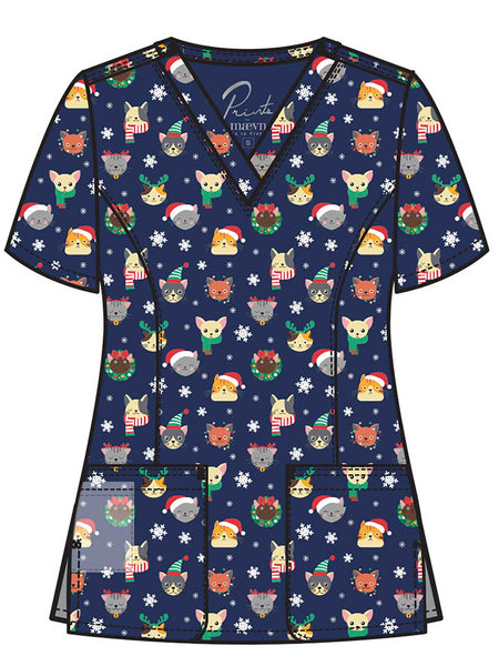 Prints - Women's V-Neck Print Top – Scrubs Uniforms
