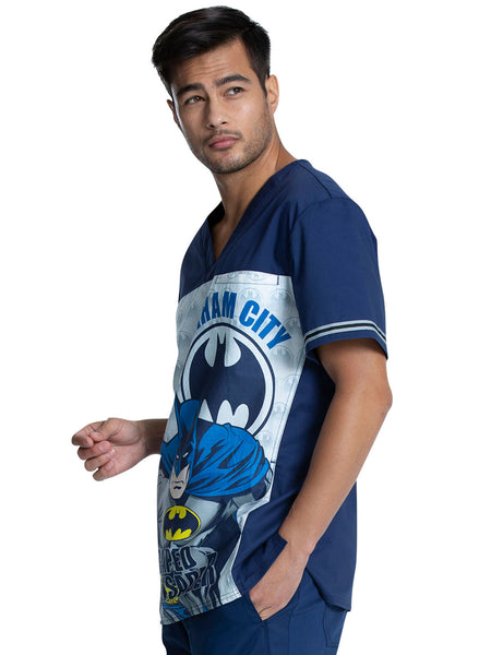 Tooniform - Men's Print Scrub Top - Scrubs Uniforms