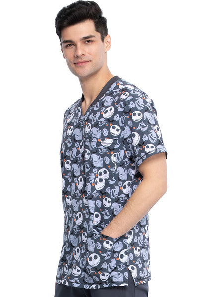 Tooniform - Men's Zap Print Scrub Top - Scrubs Uniforms